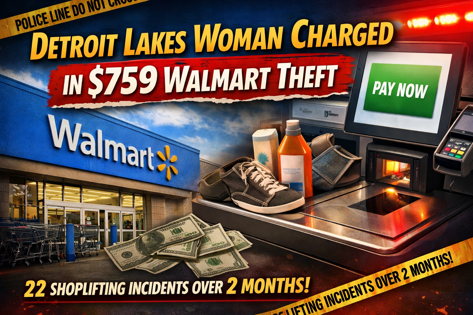 Detroit Lakes Walmart Theft: 22 Trips, $759 Missing - TRF News