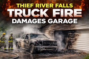 Thief River Falls Truck Fire Damages Garage Siding