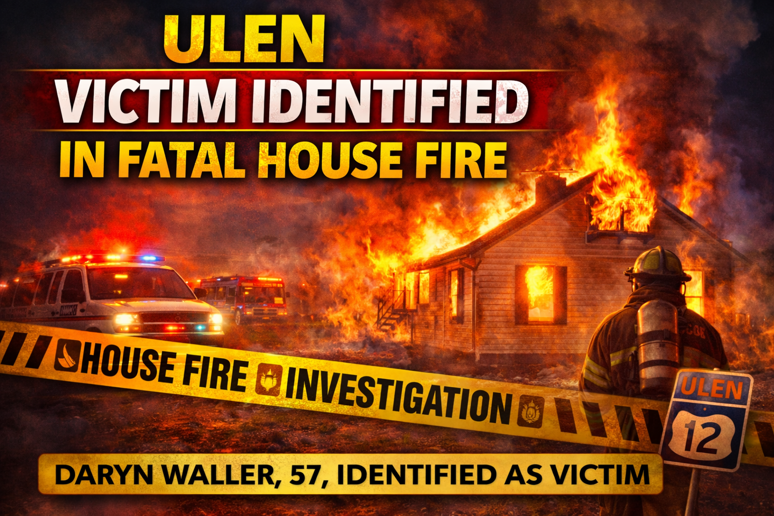 Ulen: Victim Identified in Fatal House Fire - TRF News
